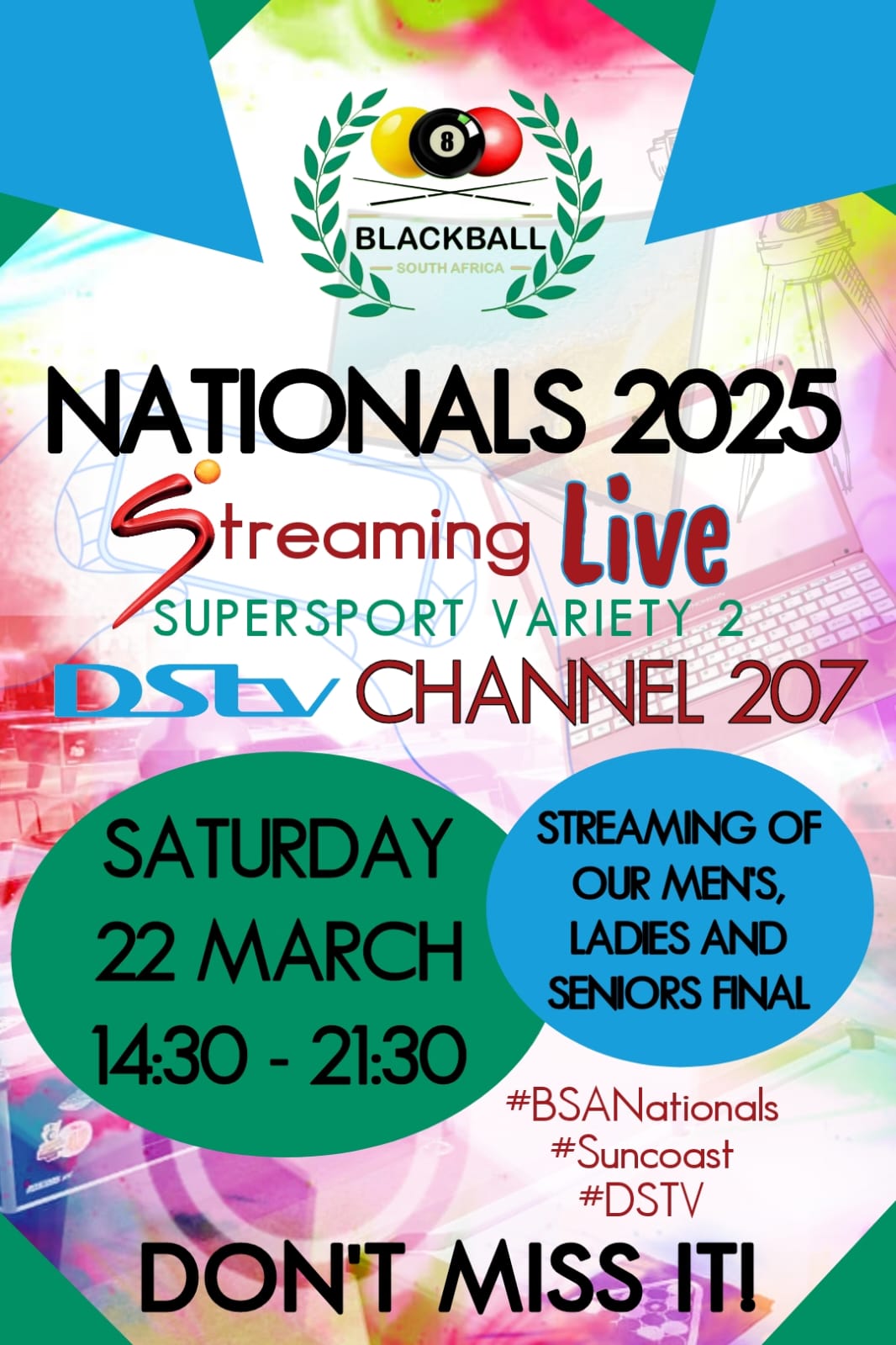 BSA Nationals 2025 Streaming Live on DSTV CH.207 - BlackBall South Africa